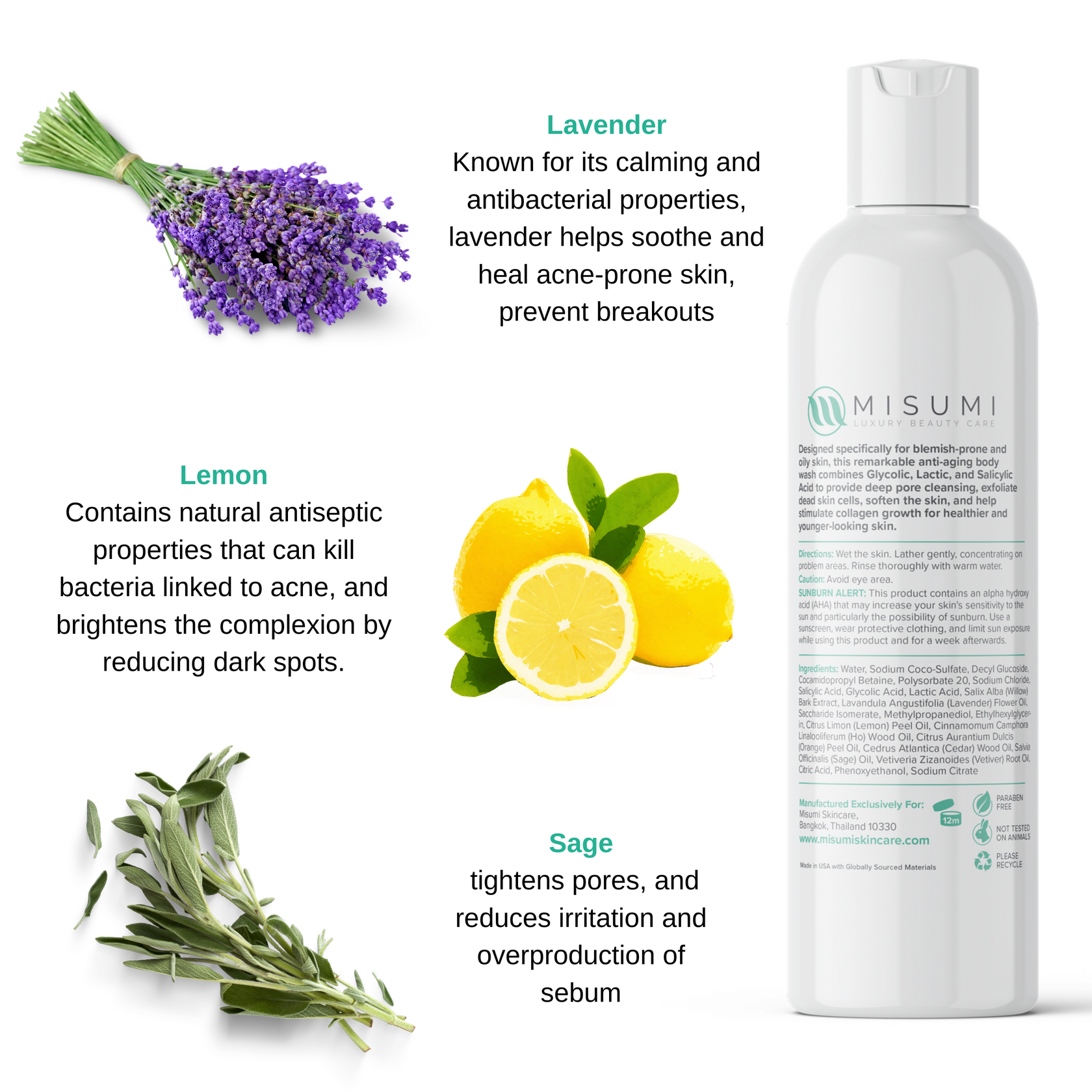 Blemish Clear Body Wash – Misumi Luxury Beauty Care